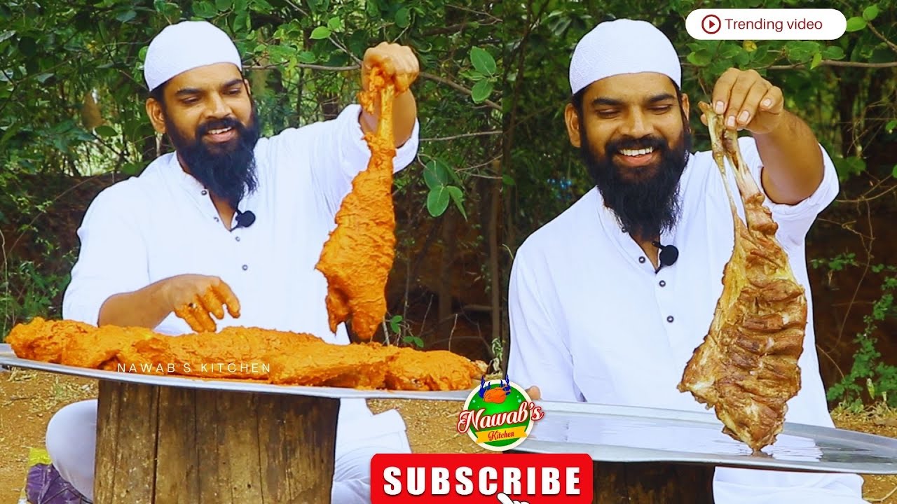 Mutton Legs Steam Roasted For Poor People | Nawab’s Kitchen | Mutton Leg Roast Recipe without ...